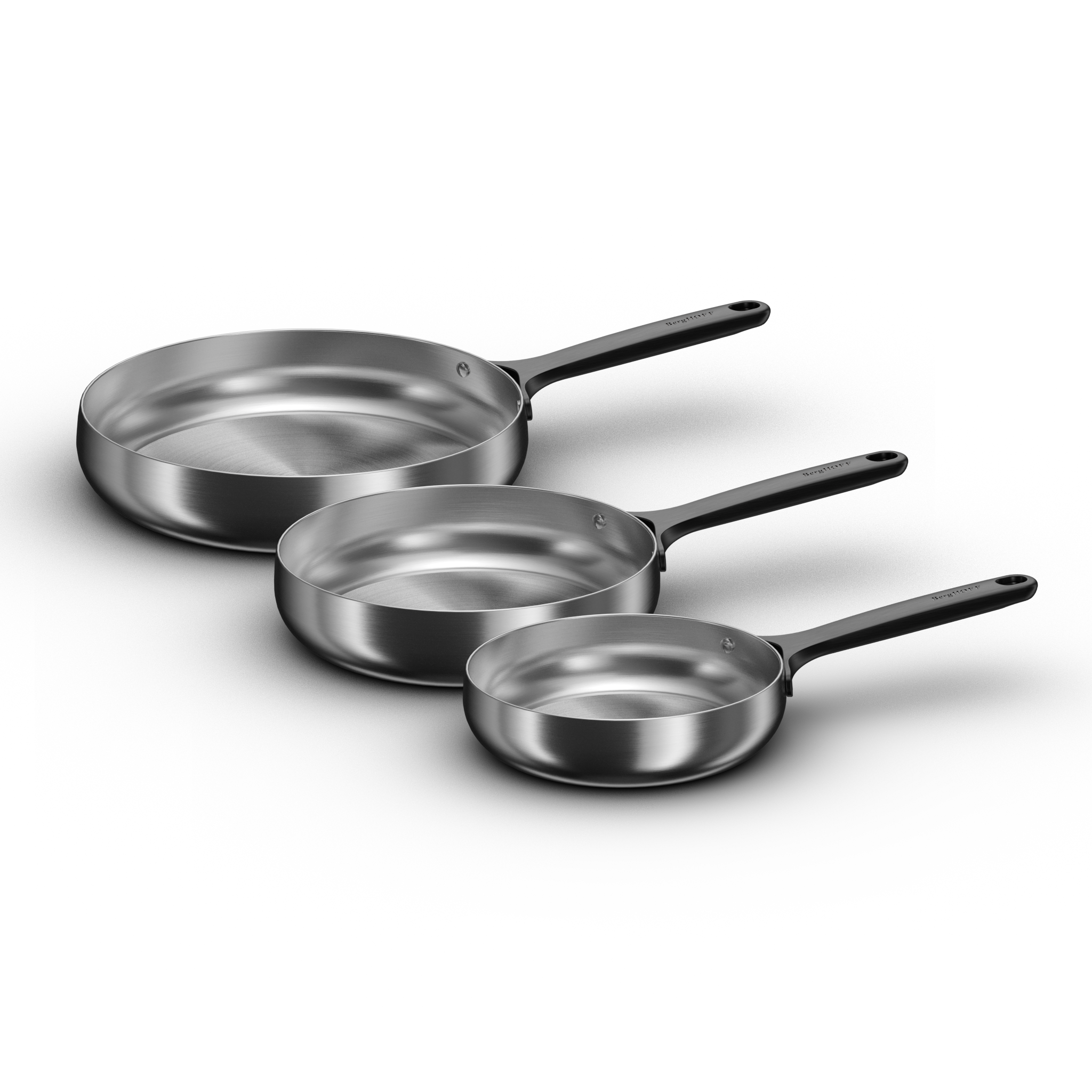 Belly Frying Pan Trio | 3-Piece Stainless Steel Pan Set – BergHOFF Home